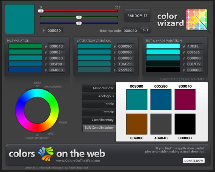 Using a Web Color Tool to find your Social Media Color Scheme